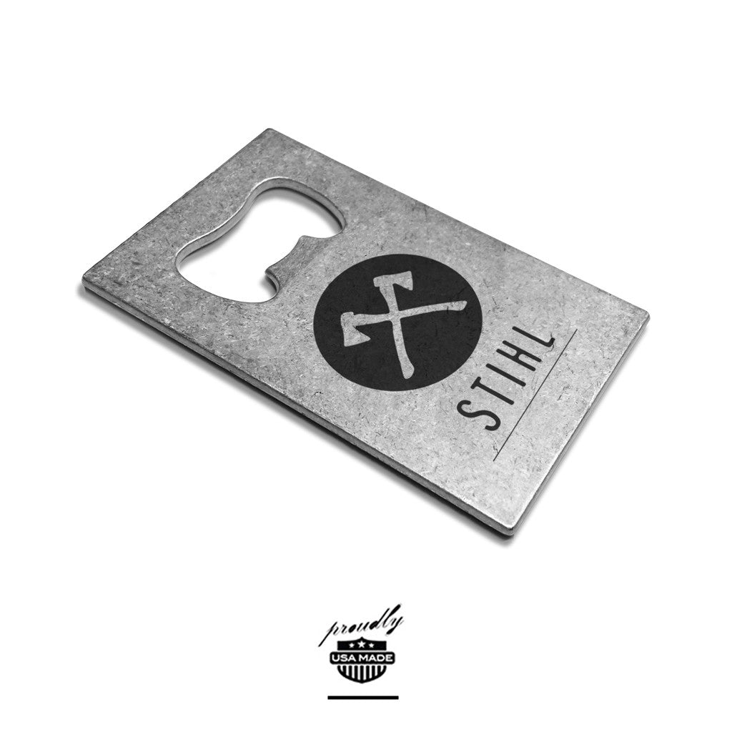 Raw Metal Credit Card Bottle Opener